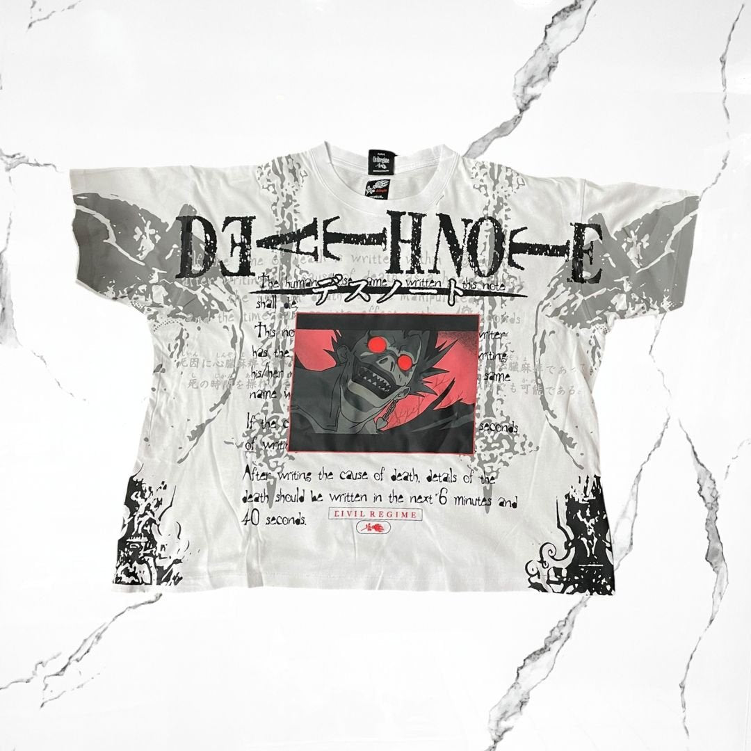 Death Note x Civilregime Alumina White Boxy Fit T-Shirt – Urban Utility